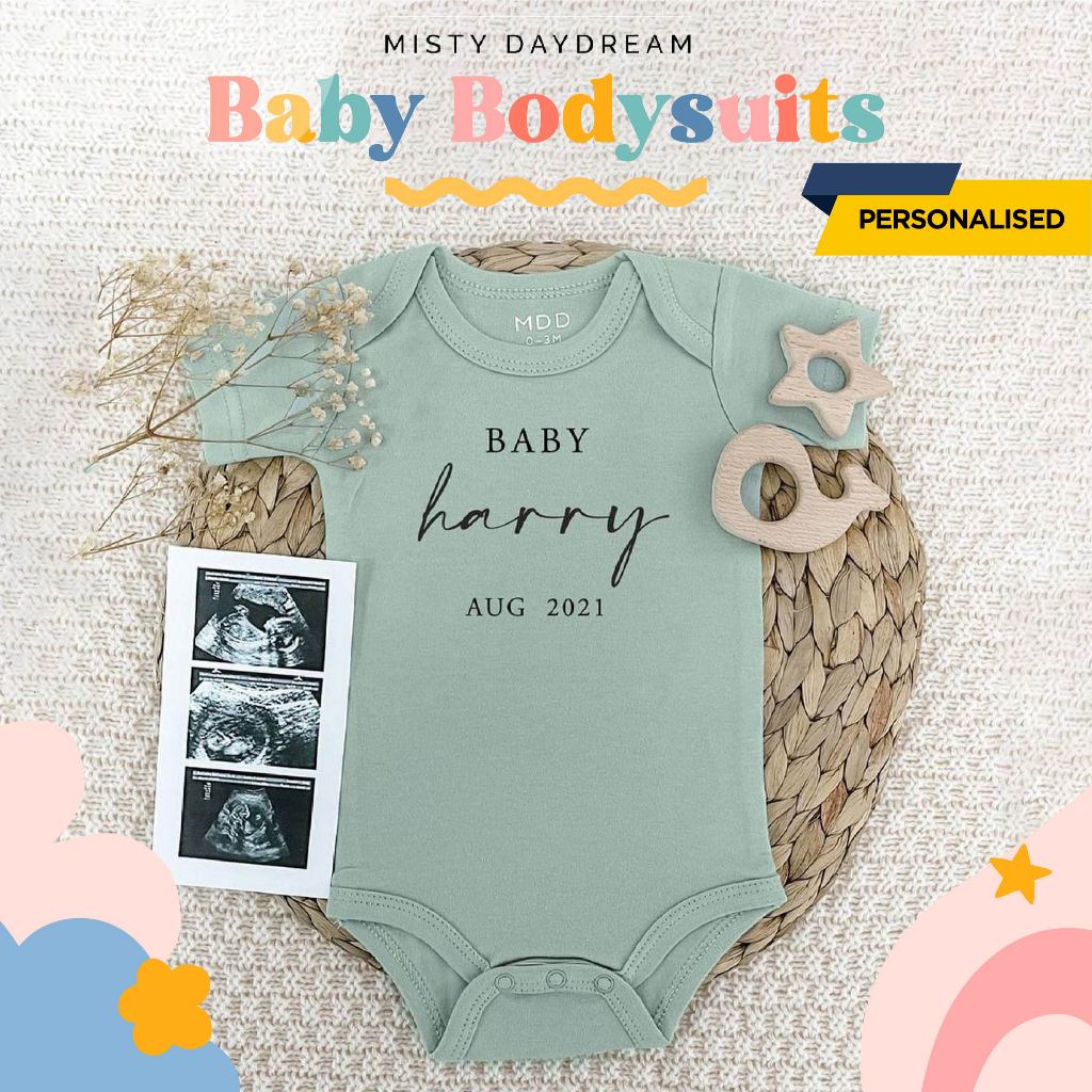 [SG Seller] Personalised Baby Clothes | Customised Onesie Bodysuit ...