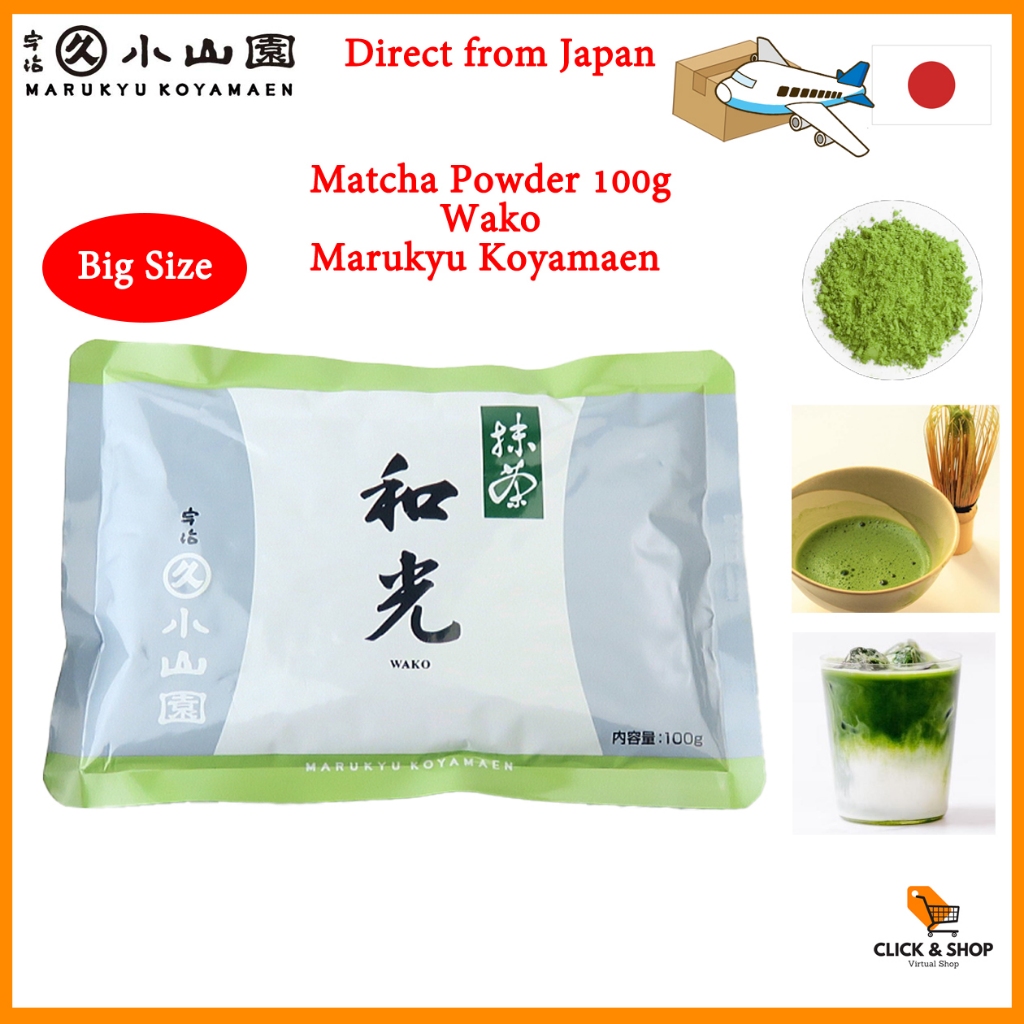 Marukyu Koyamaen Matcha Powder 100g pack Big Size "Wako" Made in Japan ...