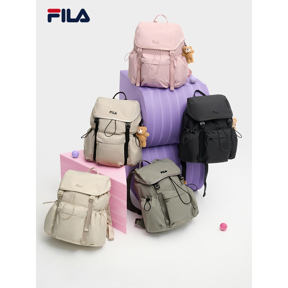 FILA CORE LIFESTYLE OR BAGS Unisex Backpack (Black / Light Khaki / Pink ...