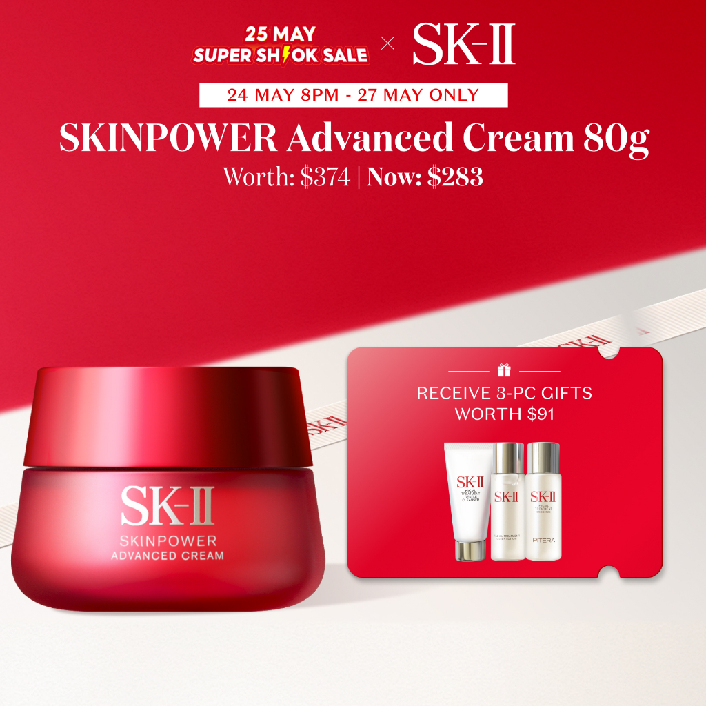 [24 May 8PM - 27 May] SK-II SKINPOWER Advanced Cream 80g Set + 3-pc ...