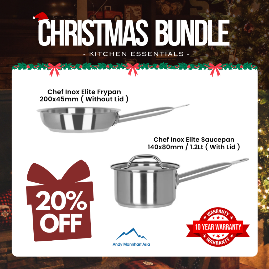 Chef Inox Elite Frypan + Chef Inox Elite Saucepan ( Christmas Bundle ...