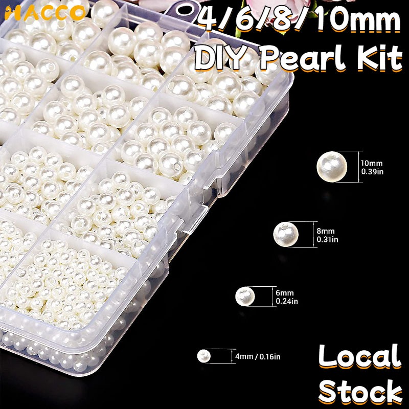 【SG】1890pcs Pearl Kit DIY Beads Bracelet Necklace Making For Girls and ...