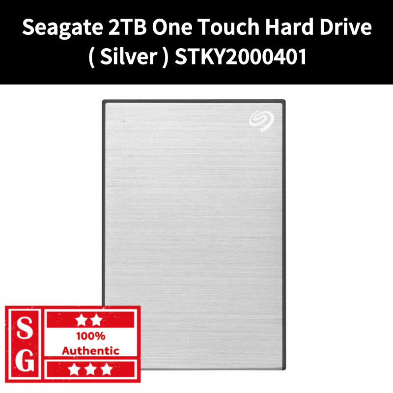 Seagate 2TB ONE TOUCH PORTABLE W RESCUE SILVER STKY2000401 Seagate Hard ...