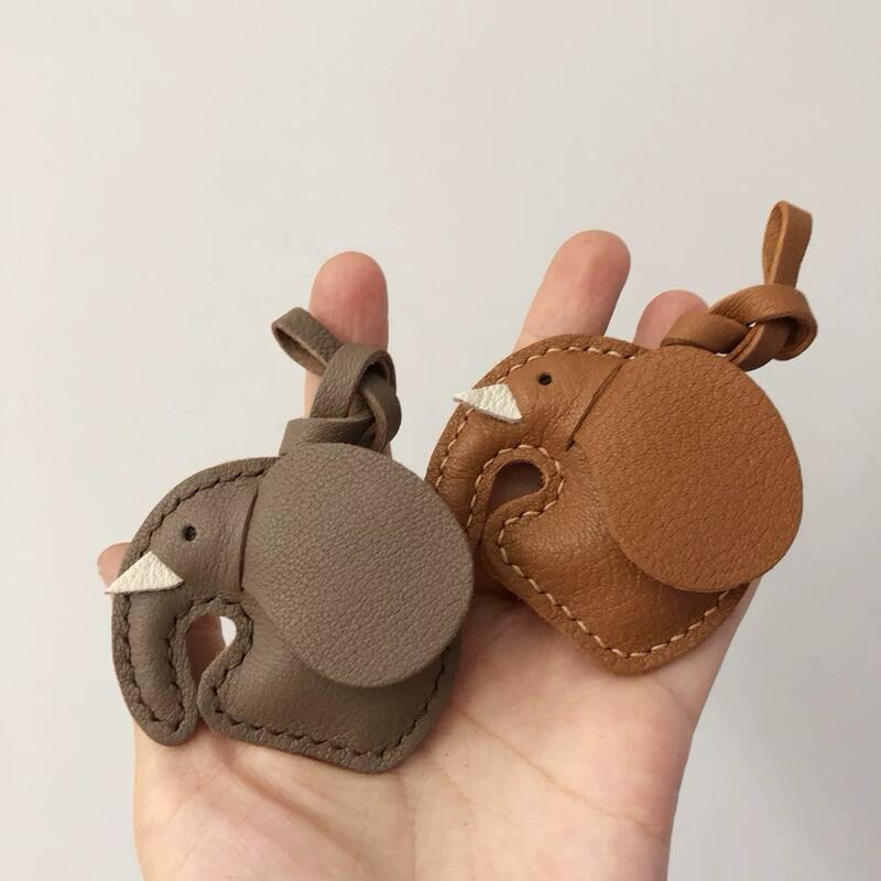 Handcrafted Genuine Leather Elephant Bag Charm Bag Accessories for ...