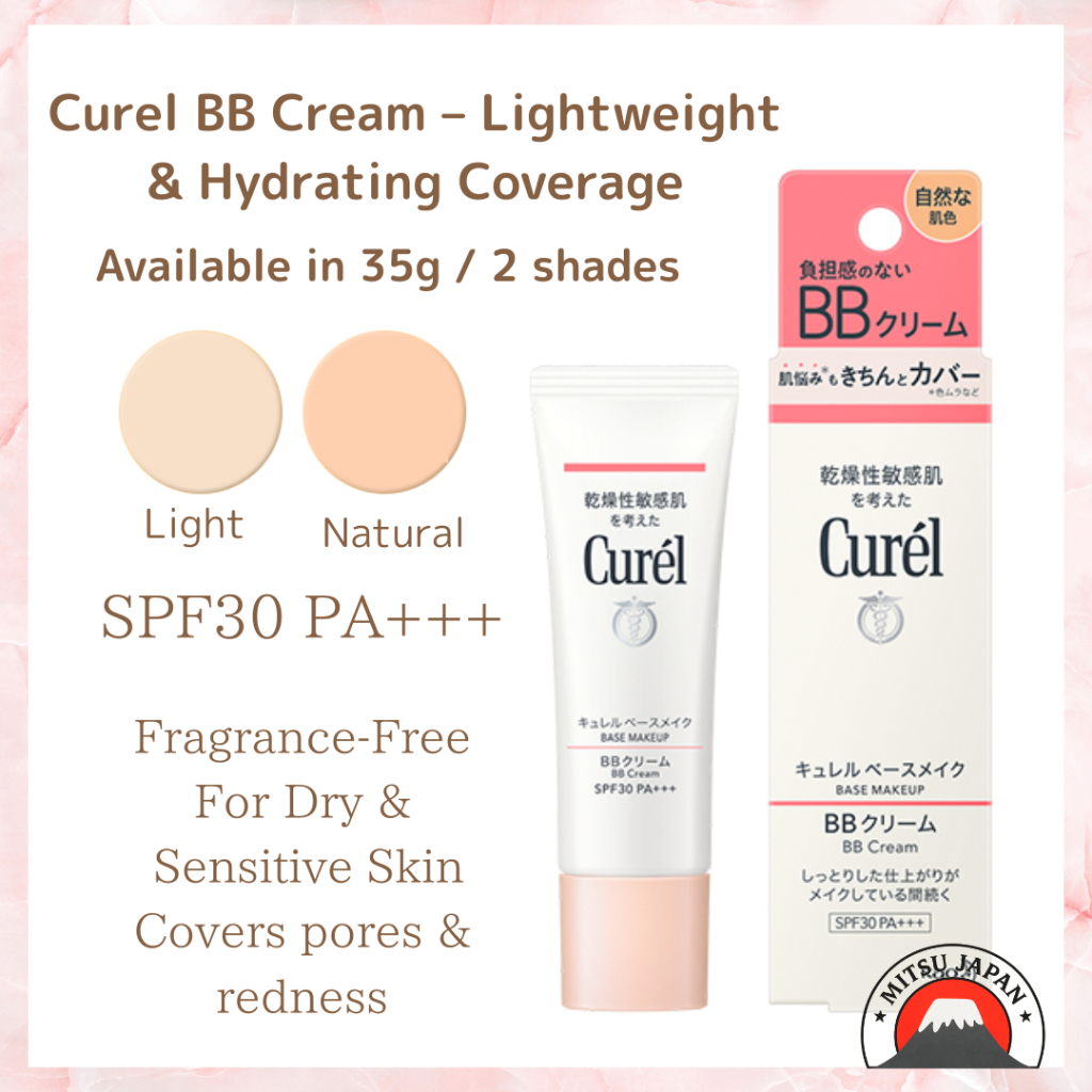 Curél BB Cream SPF30 PA+++ | Light & Natural Shades | 35g | For ...