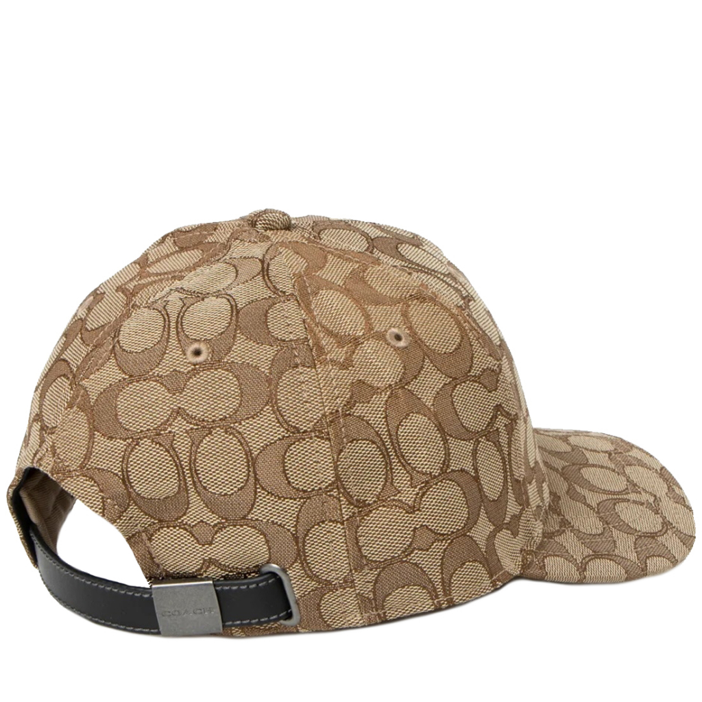 Coach Signature Jacquard Baseball Hat in Khaki CW766 (M/L) | Shopee ...