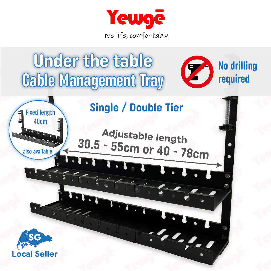Cable Management Tray Metal Steel Storage Rack Adjustable Retractable ...