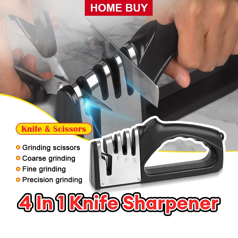 4 In 1 Knife Sharpener Handheld Professional Blade Scissors Sharpening ...