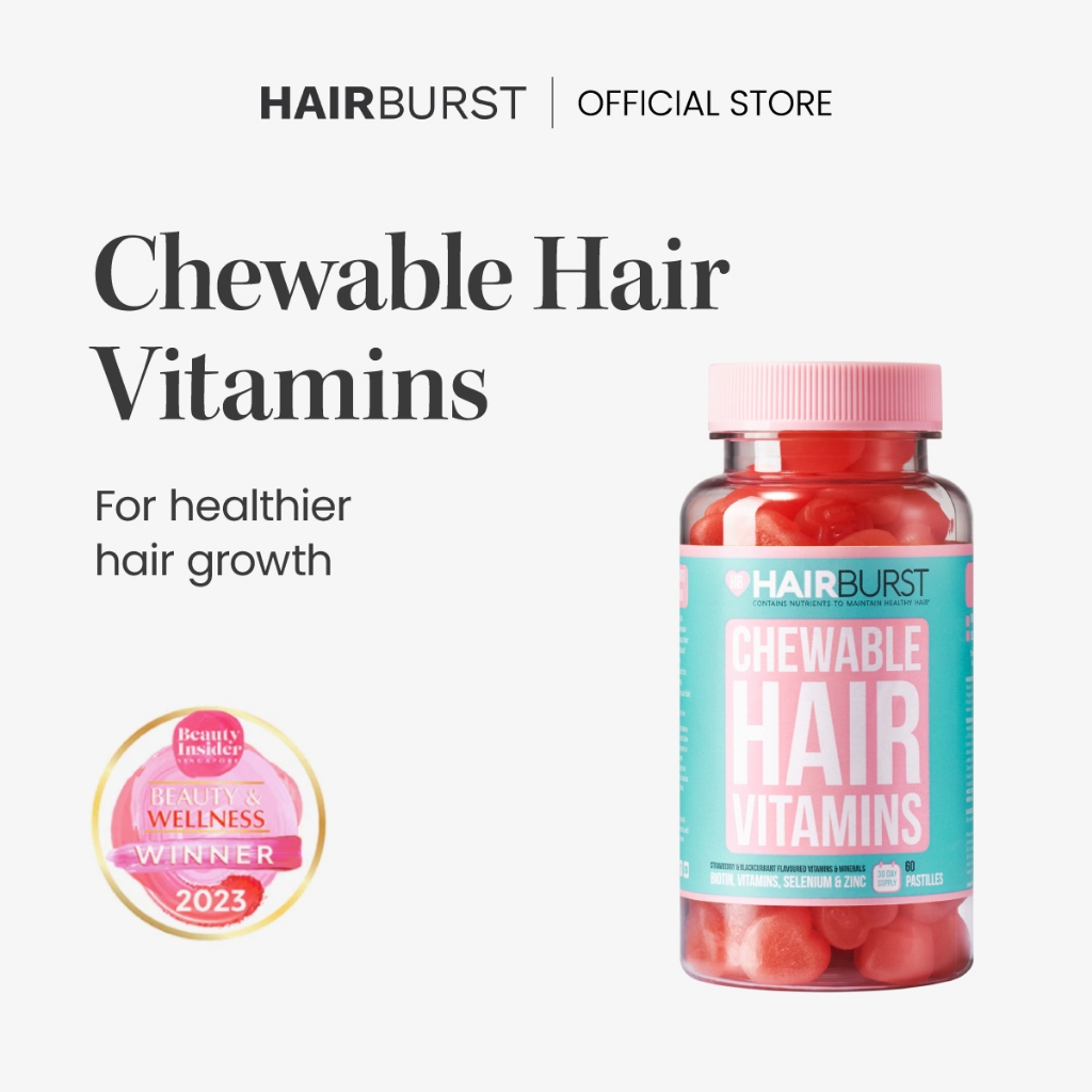 Hairburst Chewable Hair Vitamins (60 gummies) (exp: Nov 2025) | Shopee ...