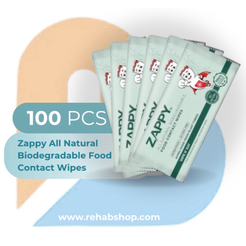 [100pcs] Zappy All Natural Biodegradable Food Contact Wipes | Shopee ...