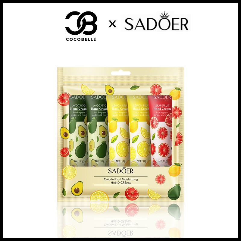 SADOER Fruit Fragrance Moisturizing Hand Cream Set 5*30g | Shopee Singapore