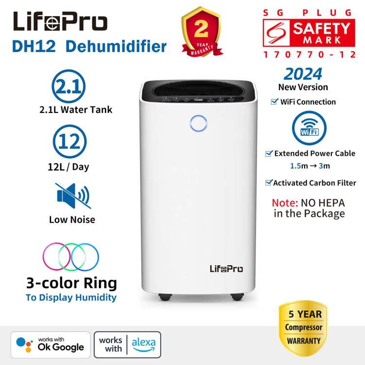 【Ready Stock in SG】LifePro DH12 12L/Day /Dehumidifier/ with Compressor ...