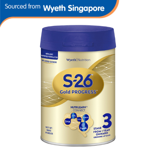 [Bundle of 3] Wyeth S-26 Gold Progress Stage 3 Growing Up Milk Formula 900g | Shopee Singapore