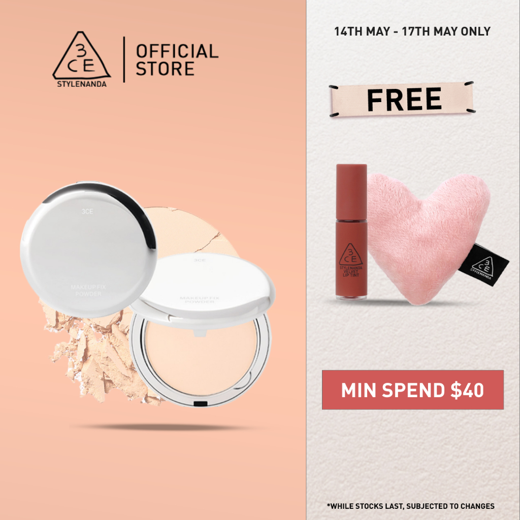 3CE Makeup Fix Powder, matte oil absorbing, locks makeup, blurs pores ...