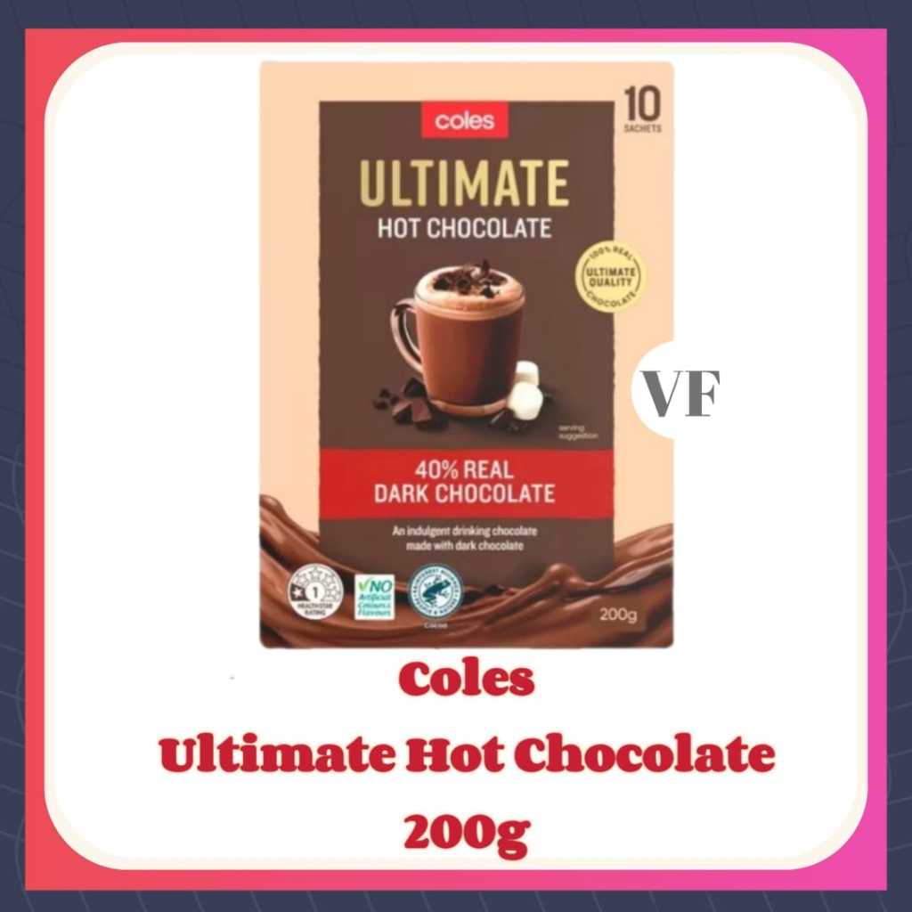 Coles Australia Ultimate Hot Chocolate 10 Sachets - 200g | Shopee Singapore