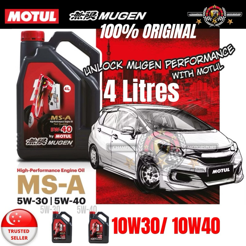 MOTUL CAR ENGINE OIL MUGEN MS-A 5W-30 / 5W40 (4L) | Shopee Singapore