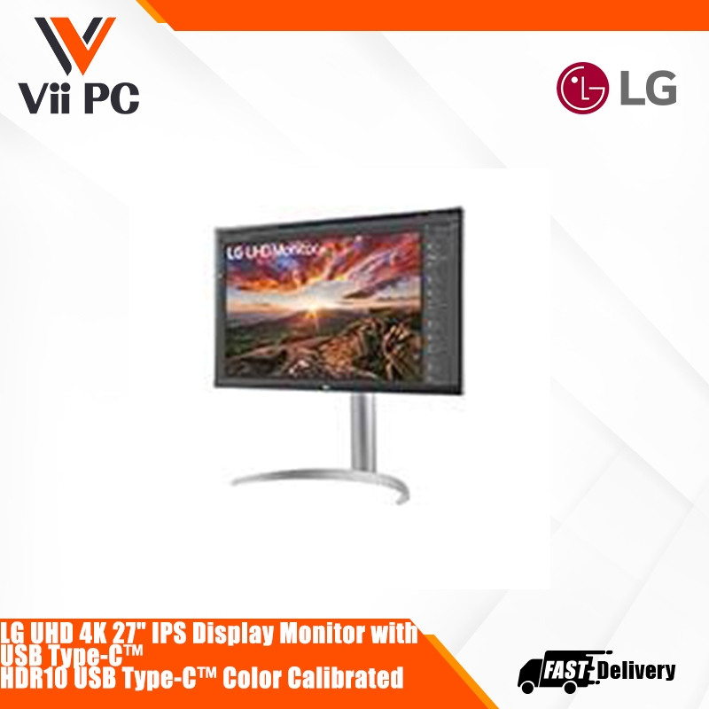 LG 27UN850K UHD 4K 27" IPS USB Type-C 60HZ 5ms (GtG at Faster) DisplayHD 400 GAMING MONITOR ...