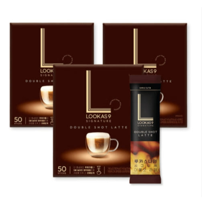 " Lookas9 Double Shot Latte Coffee 14.9g x 50Stick x 3Box" | Shopee ...