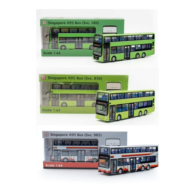 SG Seller: SG BC Bus Singapore Bus Model 1:64 Model A95 Service 180 856 ...