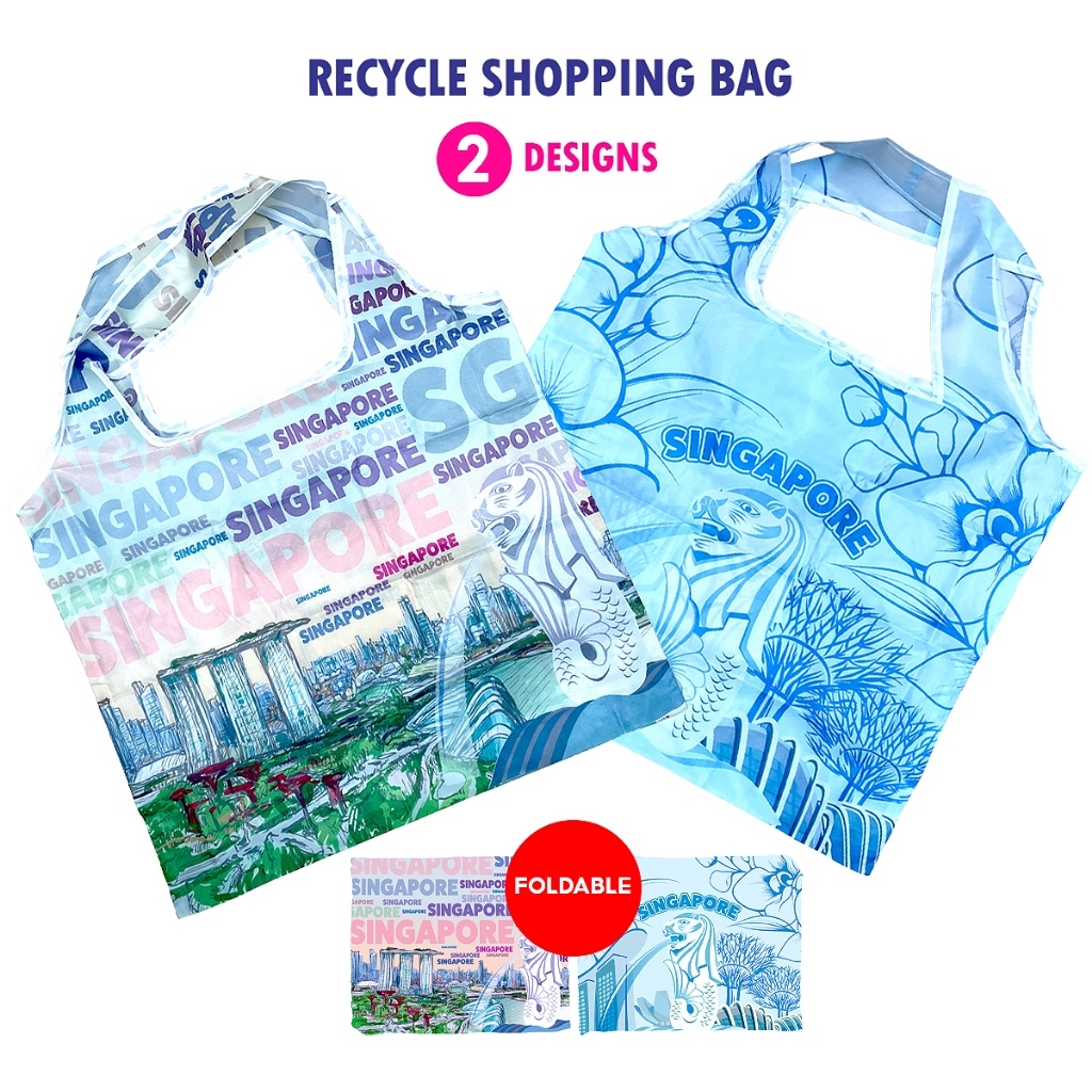 [SG Ready Stock] Foldable Shopping Recycle Bag*Travel/Grocery Tote Bag ...