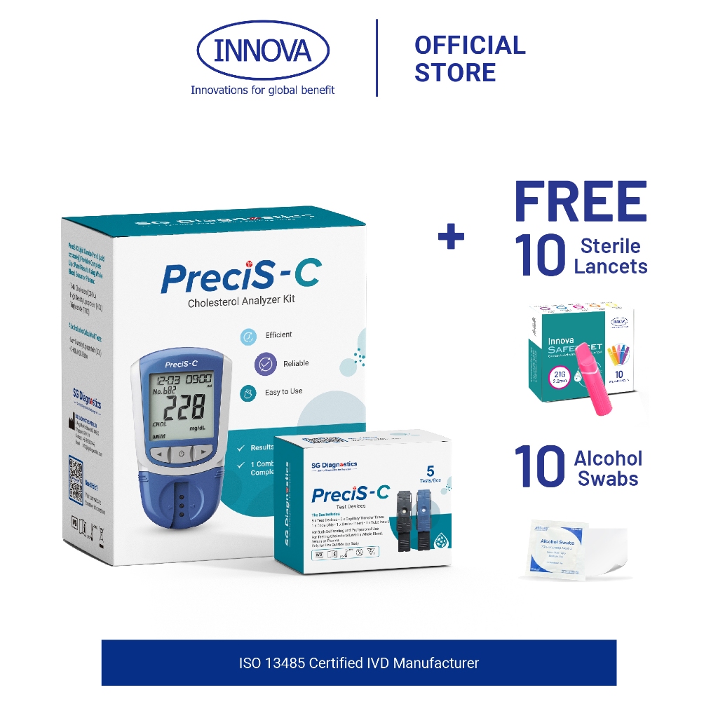 PreciS-C Cholesterol Test Monitoring System | Shopee Singapore