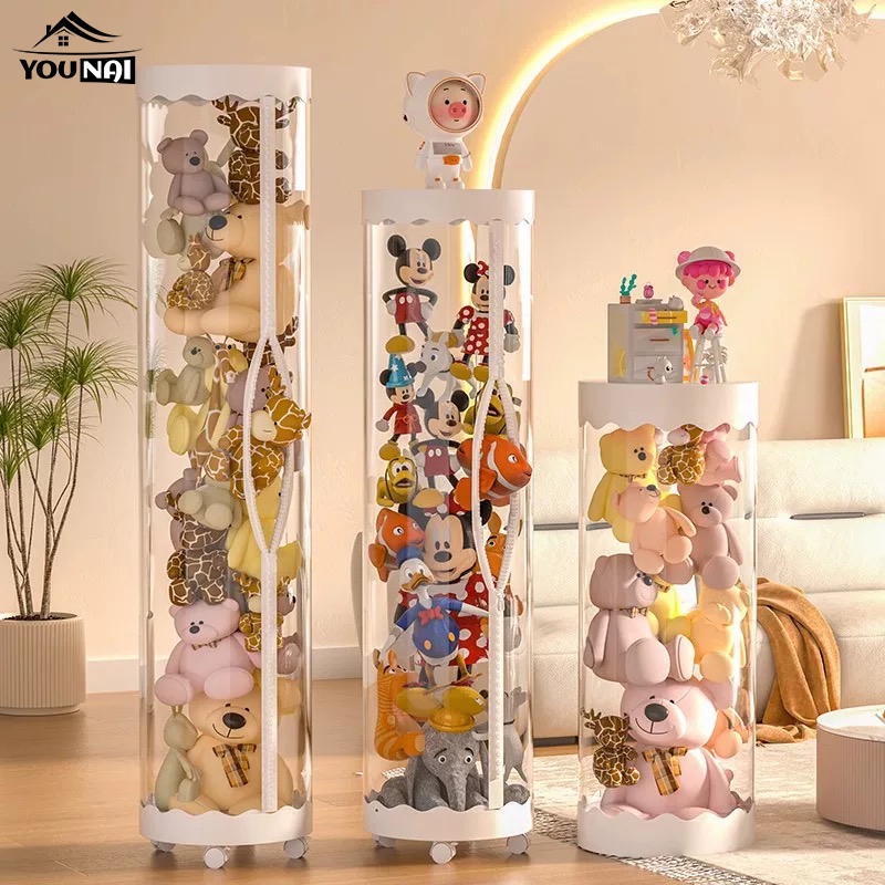Plush Doll Storage Box 90/120/150 CM Toys Storage Bucket Transparent ...