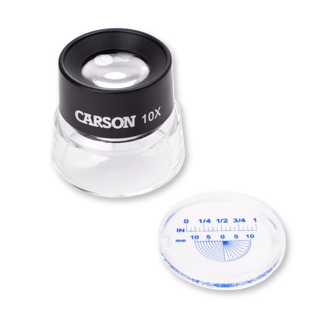 Carson LumiLoupe 10x Pre-Focused Dual Lens Stand Magnifier with ...