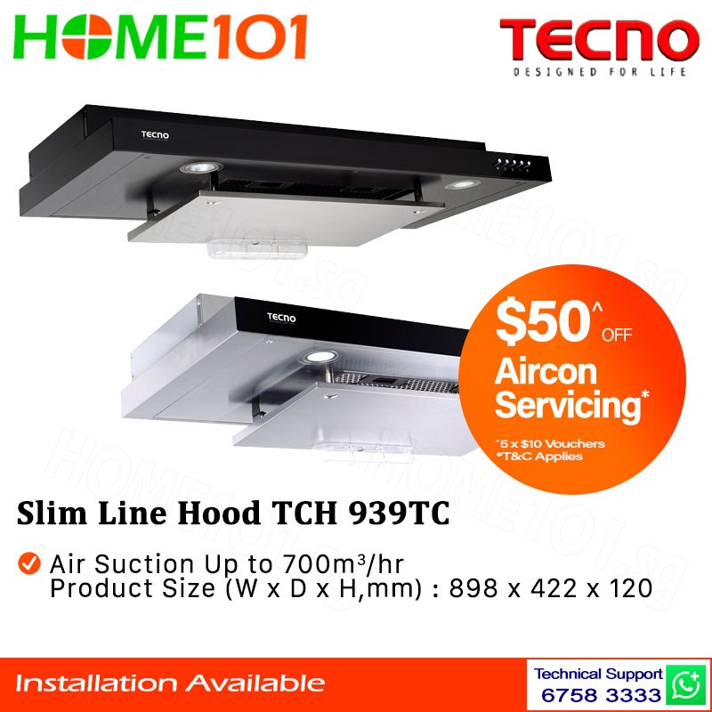 Tecno Slim Line Hood 90cm TCH 939TC | Shopee Singapore
