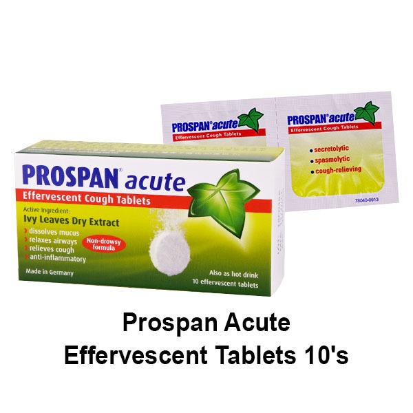 Prospan Acute Effervescent Tablets 10's | Relieves Anti-inflammatory ...