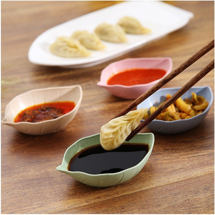 Leaf Sauce Plate Wheat Straw Sauce Dish Seasoning Dish Saucer Pinggan ...
