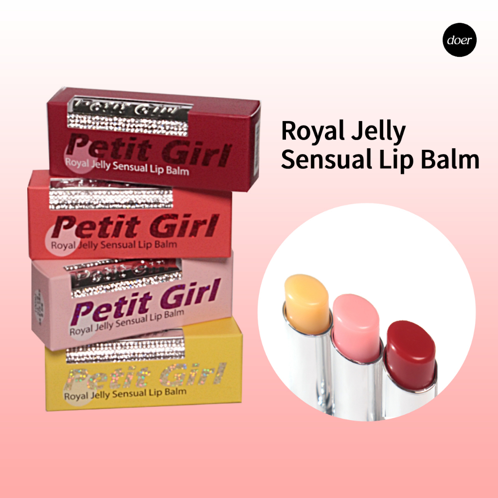 [Petit Girl] Royal Jelly Sensual Lip Balm [3g] (4 Colors) | Shopee ...