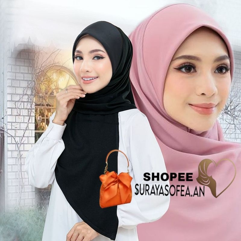 Bidang 47/50 Bawal Lazy Awning Scuba / Tudung Bawal Moscrepe Awning ...