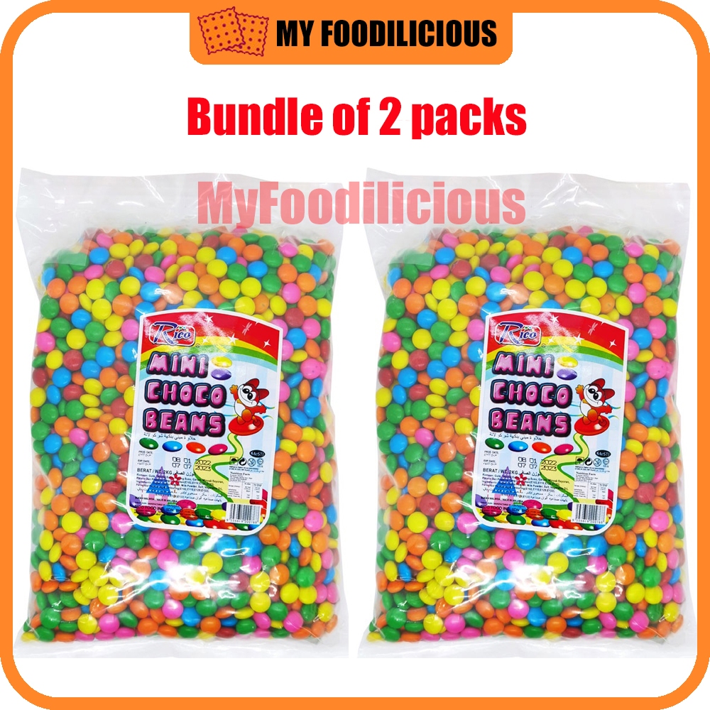 Rico Mini Choco Beans Chocolate Rainbow 2 kg Halal | Shopee Singapore