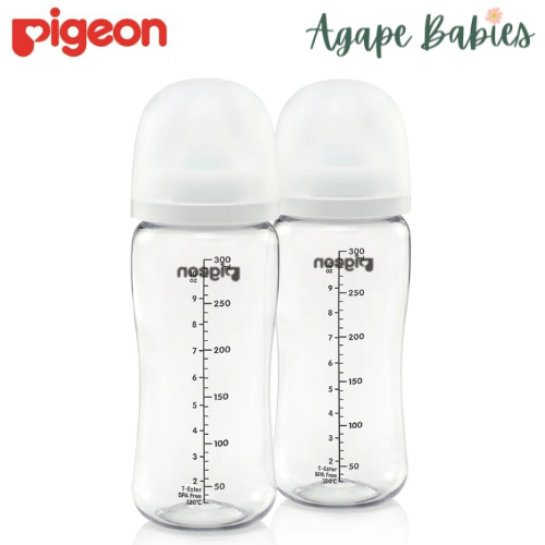 [300ml] Pigeon Softouch 3 Nursing Wide Neck Bottle Twin Pack T-ester | Shopee Singapore