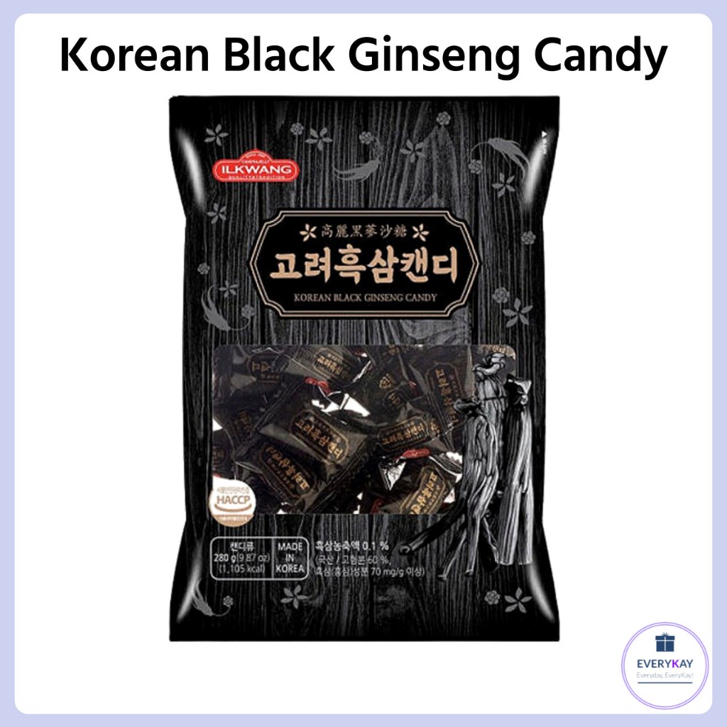 [Ilkwang] Korean Black Ginseng Candy 280g | 黑参糖 | Herbal Candy | Korean ...