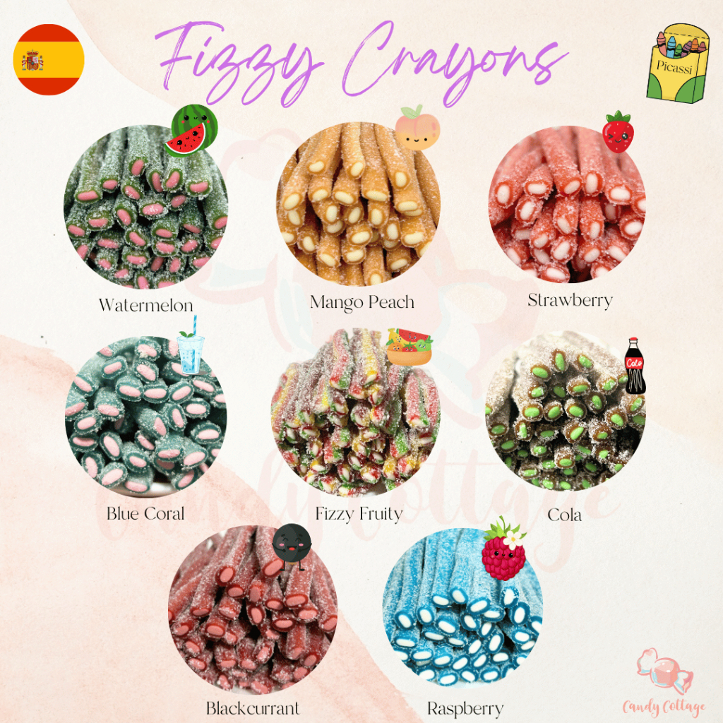 Candy Cottage Fizzy Crayons - Licorise Gummy, Candy, Snacks | Shopee ...