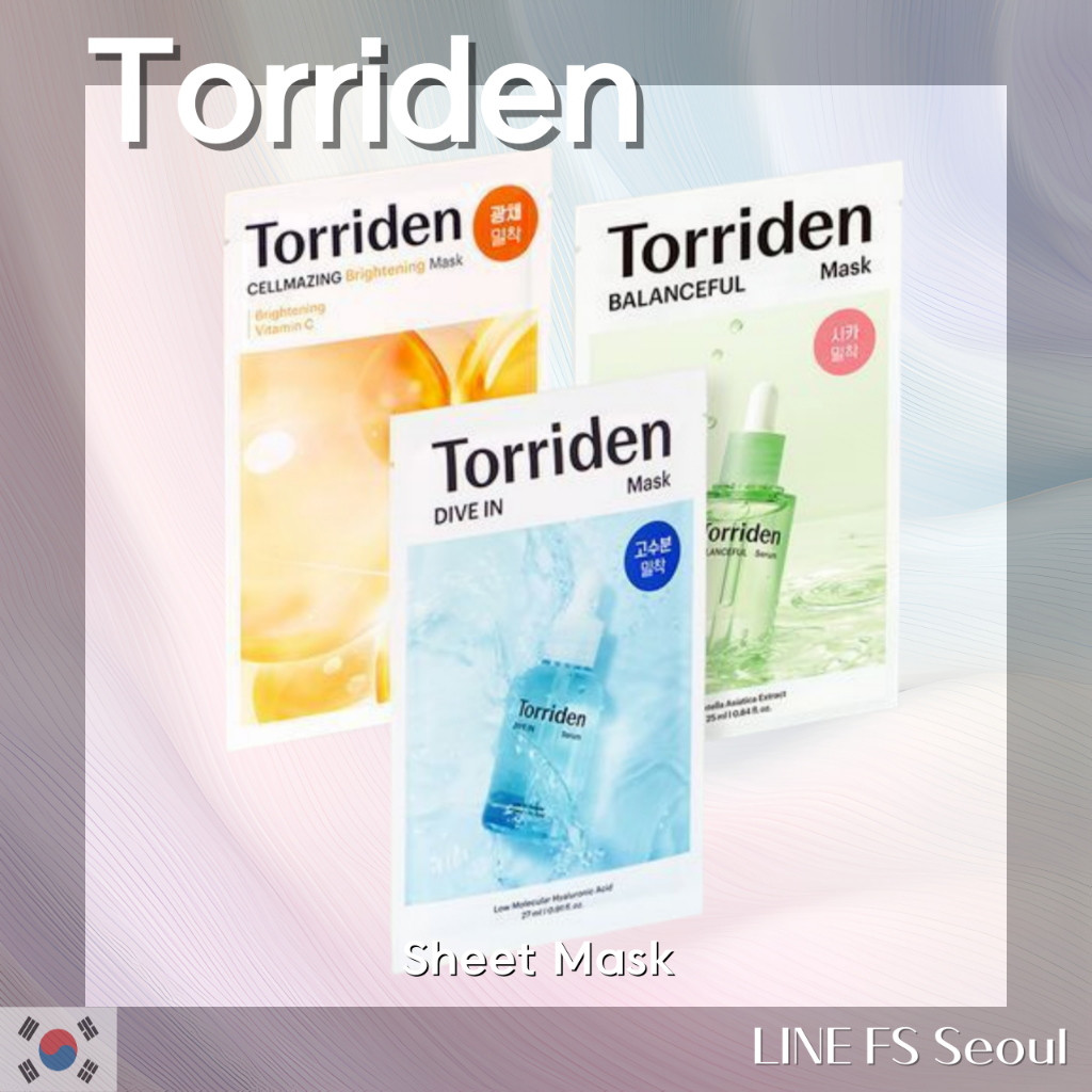 Torriden Sheet Mask (Choose 1: Moisture / Soothing / Brightening ...
