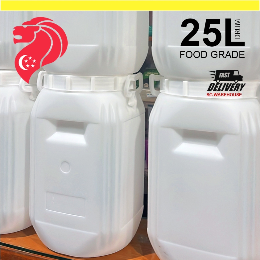[SG SELLER] 25L Food Grade Drum Liquid Container, Food Grade Water Tank ...