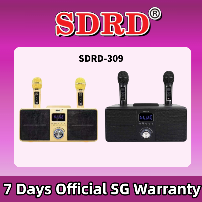 SDRD 309 | Bluetooth Speaker | 2 Mic Included | Karaoke Machine Family ...