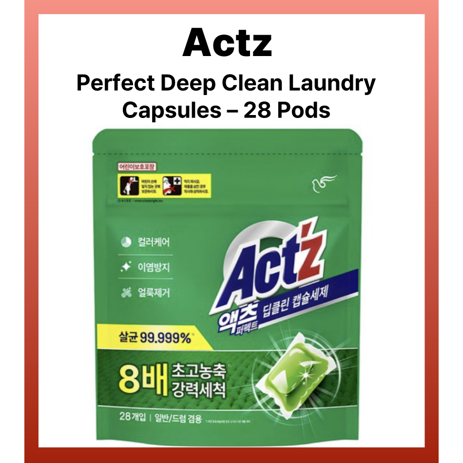 Actz Perfect Deep Clean Laundry Capsules – 28 Pods (1 Pack) | Shopee ...