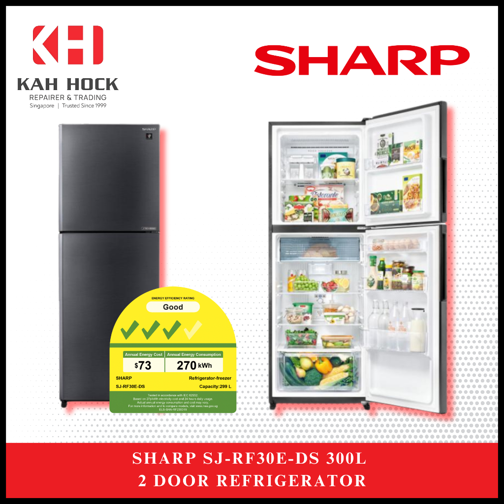 SHARP SJ-RX38E-SL2 / SJ-RF30E-DS 291L S-POPEYE REFRIGERATOR + 2 YEARS ...