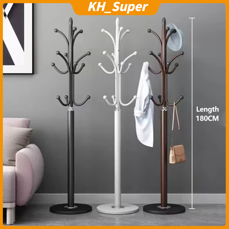 【READY】180CM Metal Floor Standing Coat Rack with Hooks for Hat Scarf ...