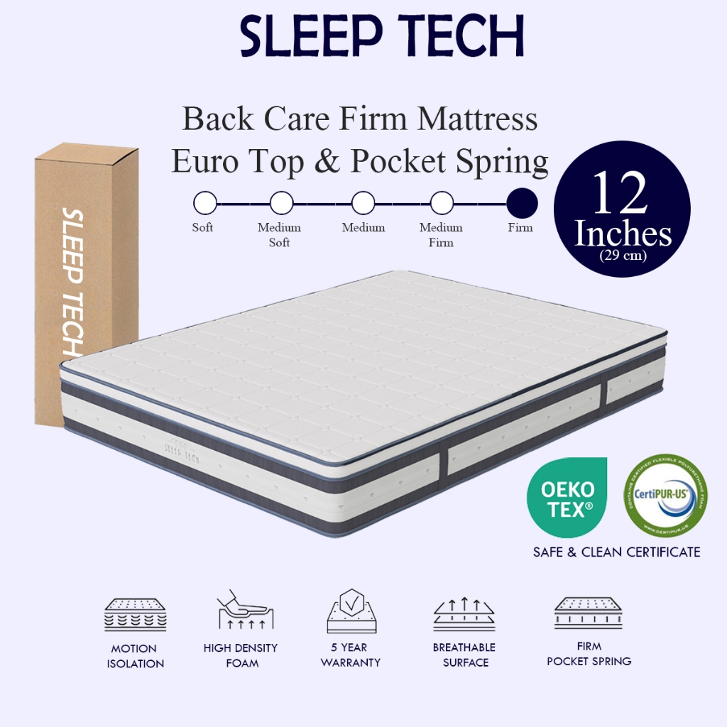 SleepTech™ Back Care Firm Pocket Spring Mattress| Anti Bacteria ...