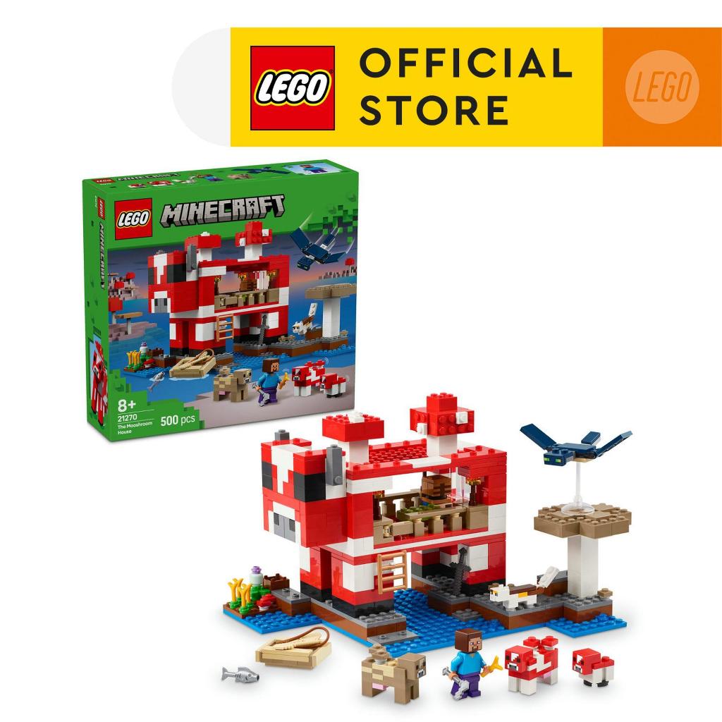 LEGO Minecraft 21270 The Mooshroom House (500 Pieces) | Shopee Singapore