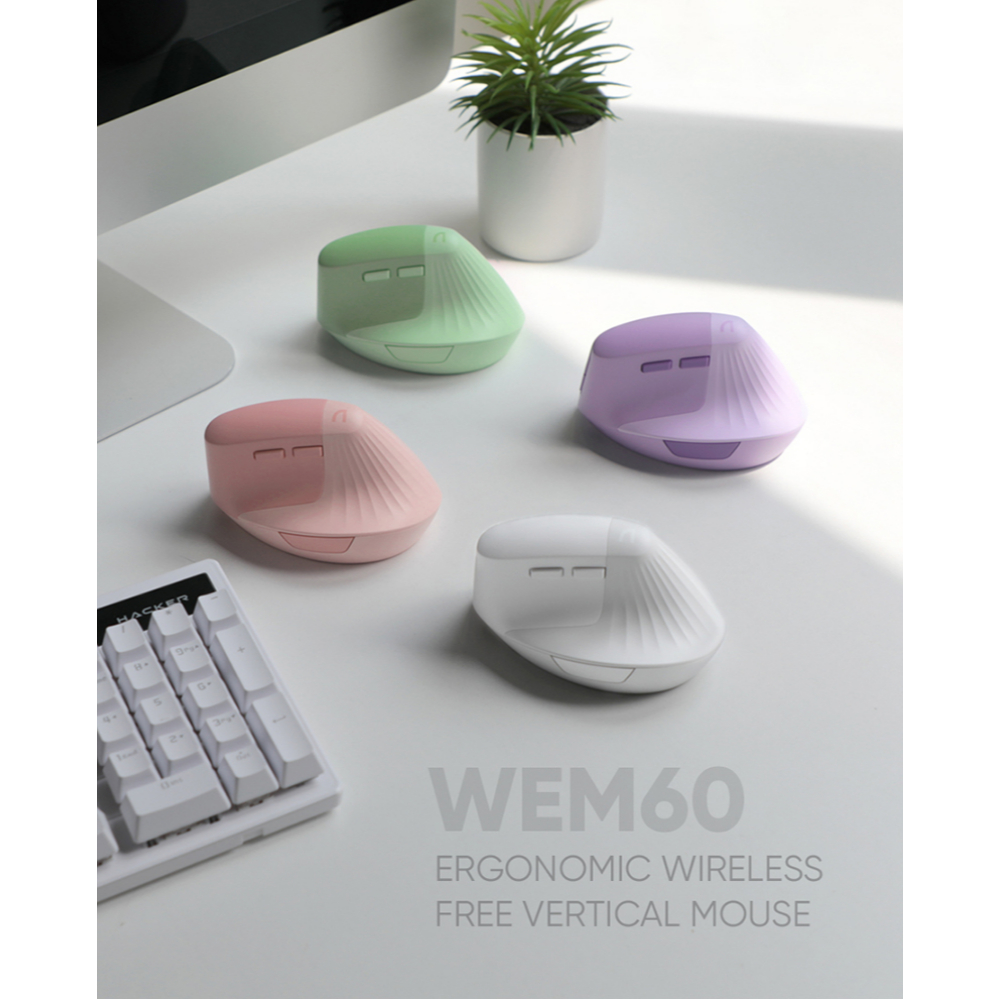 ABKO WEM60 Ergonomic Wireless Vertical Mouse | Shopee Singapore