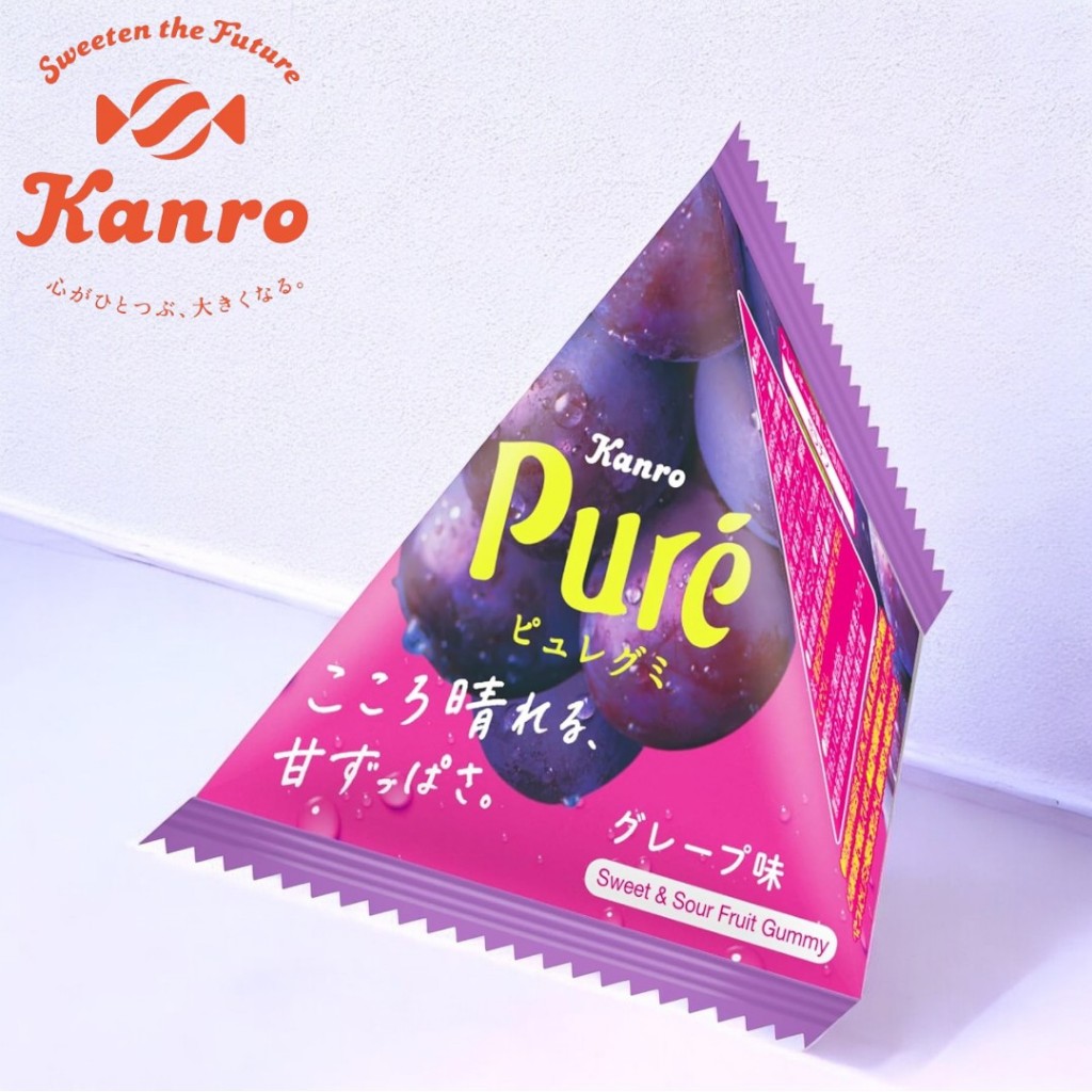 【Direct From Japan】Kanro Puree Gummi Petit Triangular Grape 13g x 24 pcs. | Shopee Singapore