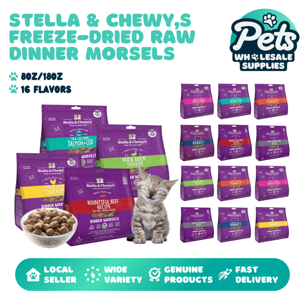 Stella & Chewy's Freeze-Dried Raw Dinner Morsels 8oz/18oz - Premium ...