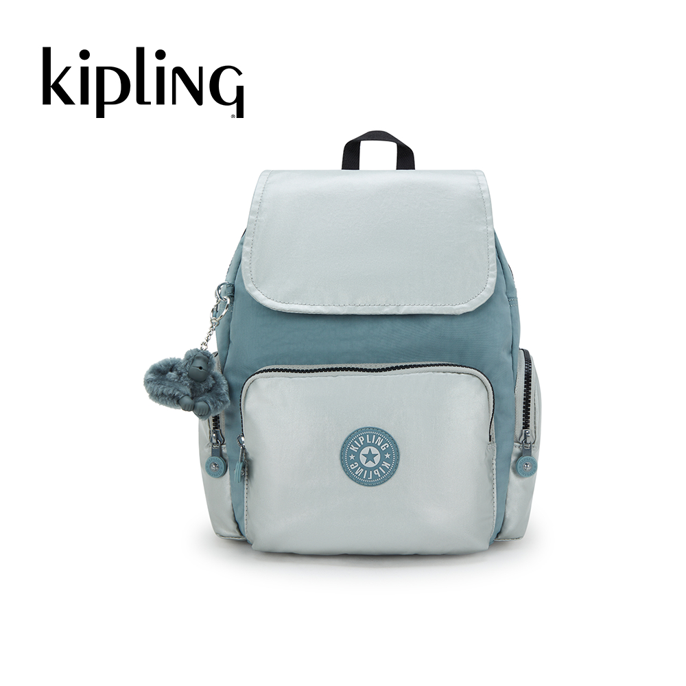 Kipling CITY ZIP S Relaxed Grey Bl Backpack | Shopee Singapore