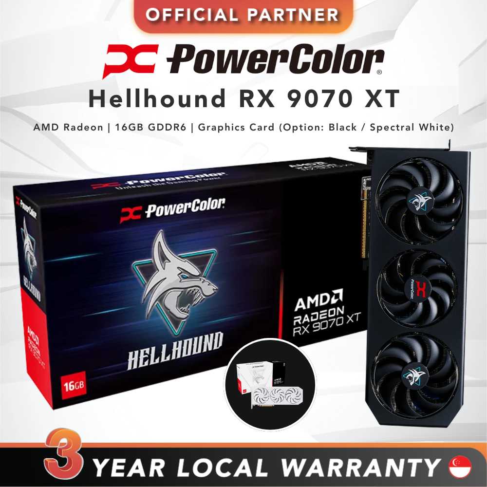 [FREE NEXT DAY] Powercolor Hellhound AMD Radeon RX 9070 XT | 16GB GDDR6 ...