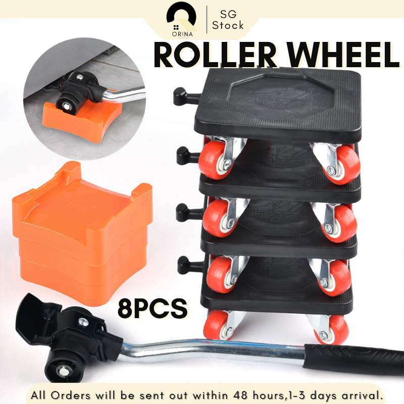 [SG] 8PCS Roller Wheel Moving Tool Furniture Mover 搬家神器 360° Rotation ...